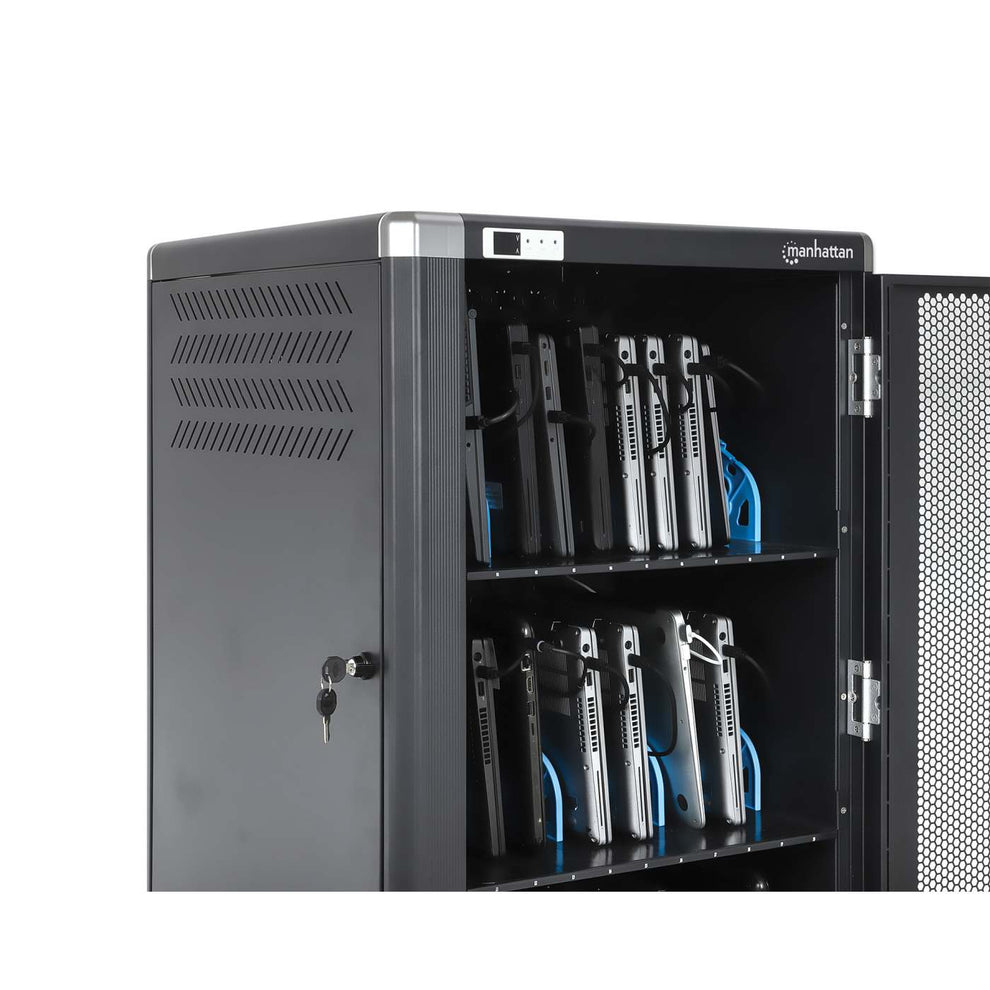 Manhattan Laptop Charging Cart/Trolley via AC Adapter (UK) 30-bay ...