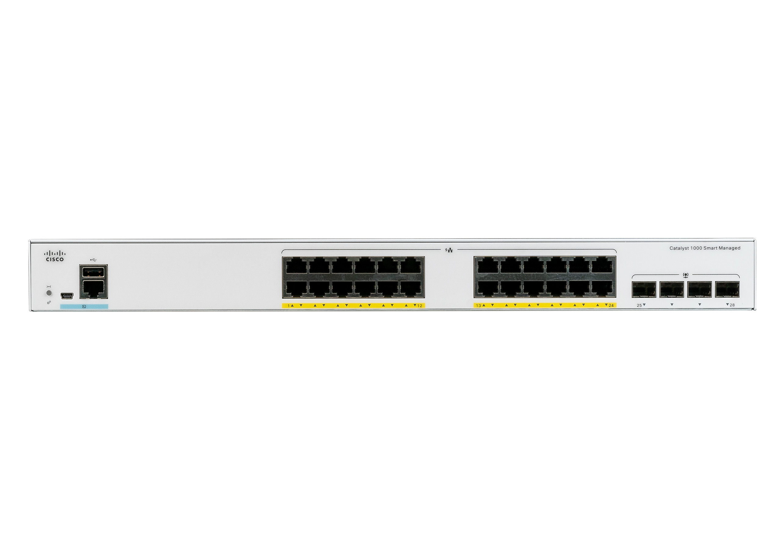Cisco Catalyst 1000-24T-4G-L Network Switch, 24 Gigabit Ethernet (GbE ...